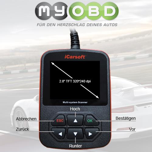 iCarsoft i970 für Peugeot Citroen OBD Diagnosegerät 307 407 Xsara C1 C2 ...